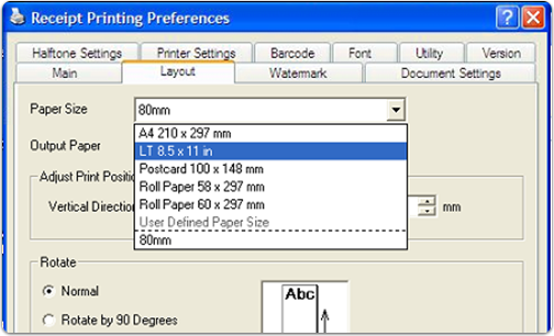 Enterprise: Setting Paper Size for the Epson P-60 Bluetooth Printer
