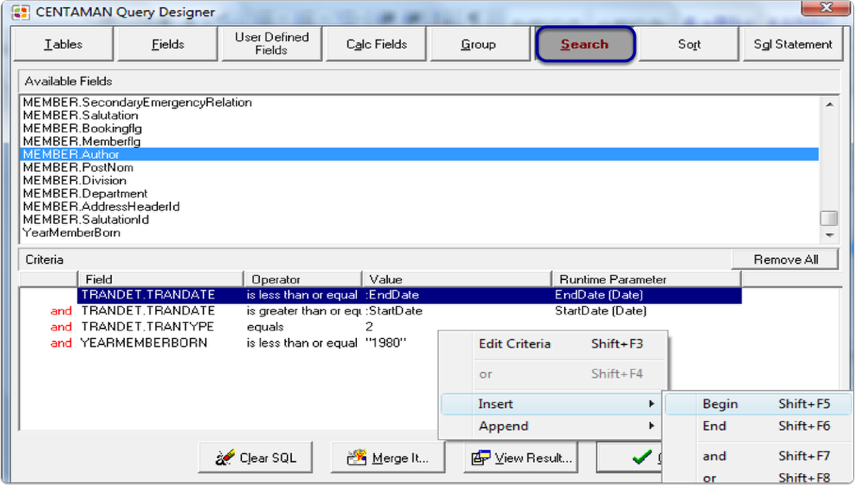 Enterprise: How do I generate queries in Report Writer?