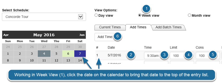 Outbound/Ascent: How to Edit Schedules