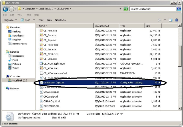 Enterprise: How do I locate and send an INI file?