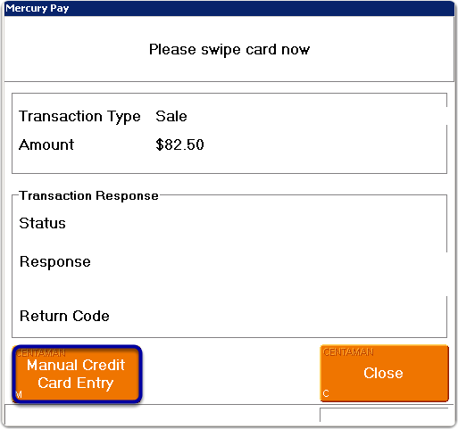 Enterprise: How do I process a manual Credit Card payment?
