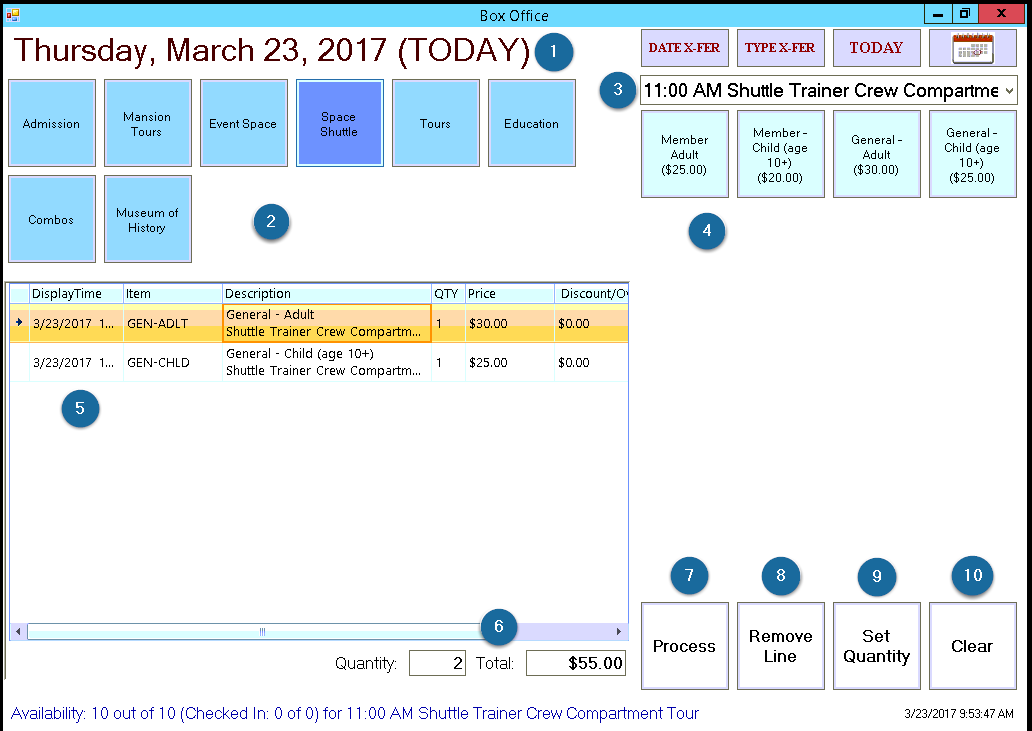 Outbound: How to Use the Box Office (General Layout and Basic Functions)